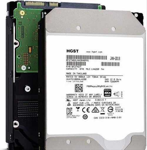 8Tb Новый hgst HDD SAS 12G 3.5 HUH721008AL4200