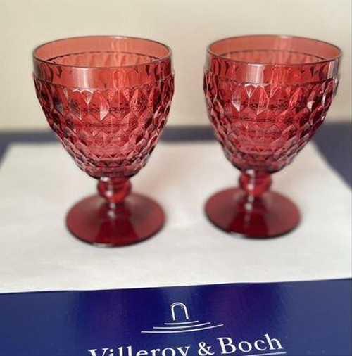 Villeroy Boston coloured White wine goblet red