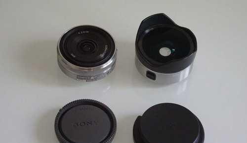 Конвертер VCL-ECF1 и объектив Sony 16mm f/2.8 E