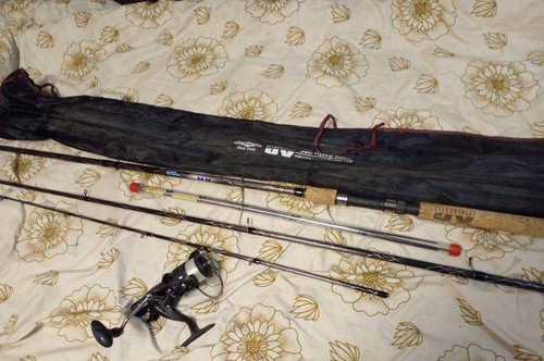 Спиннинг Mikado+катушка Mikado