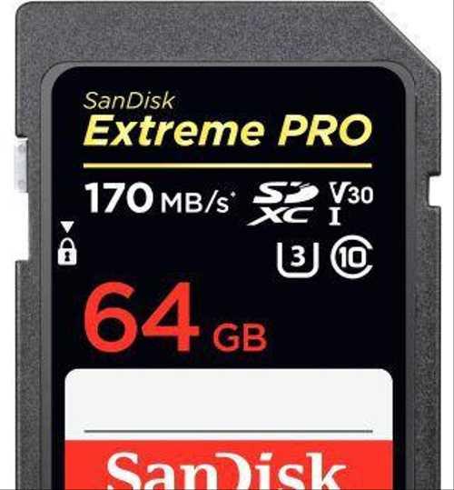 SanDisk Extreme Pro V30 sdxc UHS-I U3 64 GB