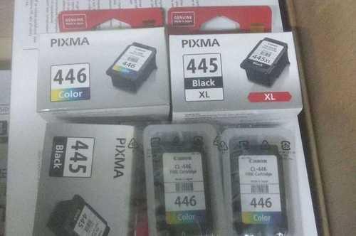 Чернила pixma color cl-446, 445 black, 435 black x