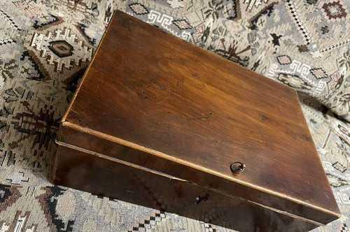 Винтажный деревянный ящик-шкатулка