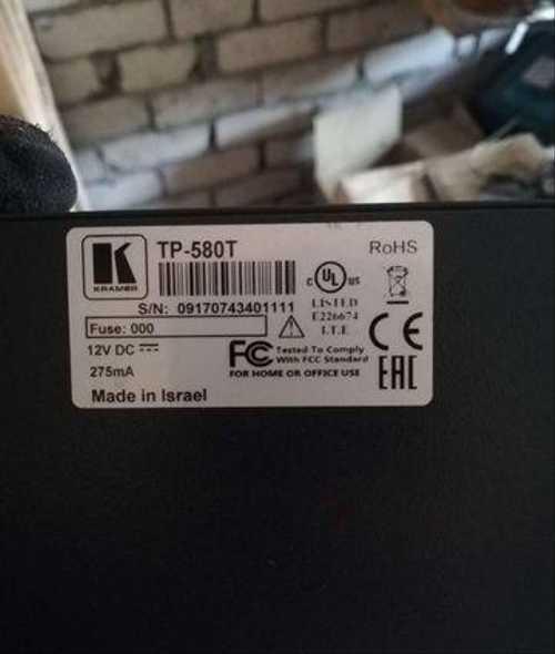 Передатчик сигнала hdmi kramer tp 580t