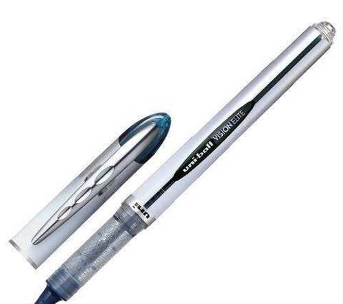 Ручка-роллер "Uni-Ball. Vision Elite", корпус серый, 0,8 мм, линия 0,6 мм, синяя