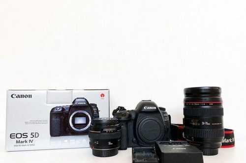 Зеркальный фотоаппарат Canon5D Mark IV и объективы