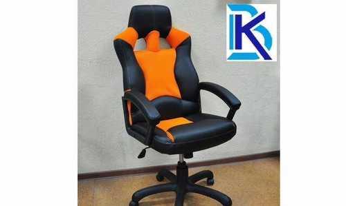 Офисное кресло "Дик" Чёрно-оранжевое, мультиблок