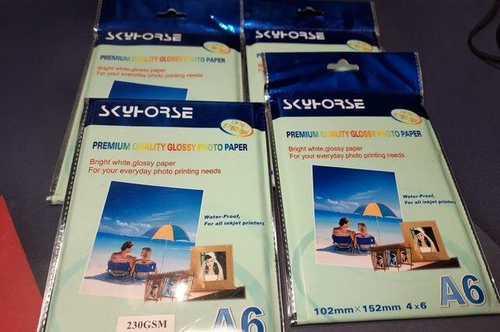 Фотобумага Skyhorse A6 -4 упаковки