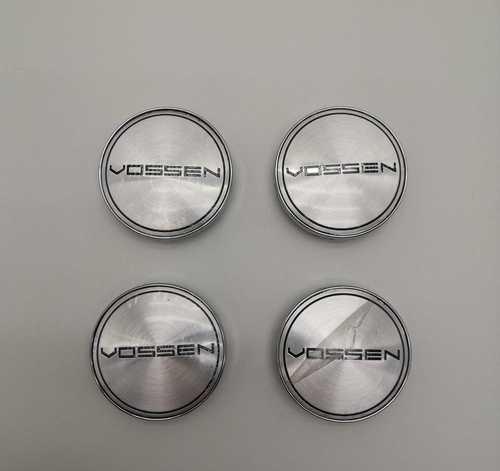 4шт Vossen серебро 60мм колпаки для литых дисков