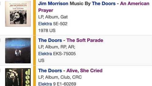 The Doors / Jim Morrison 20 дисков Made in US