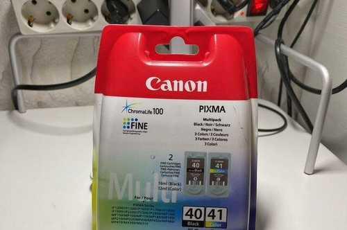 Картриджи PG-40 и CL-41 к струйному принтеру Canon