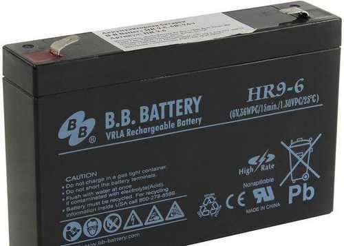 Аккумулятор для ибп 6V 9Ah B.B. Battery HR9-6