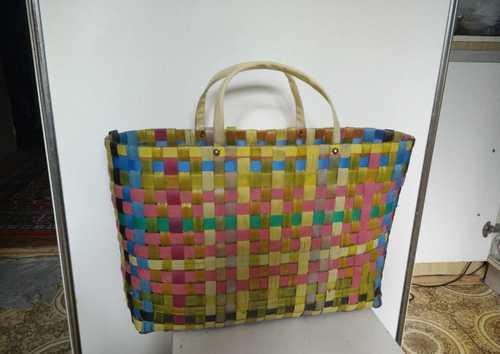 Плетеная сумка - корзинка