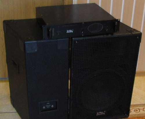 Колонки Soundking 1000W 2шт D15" усилитель звука