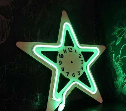 Часы + неоновый светильник Neostar
