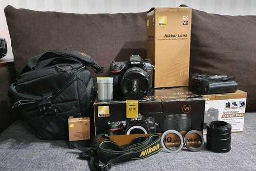 Nikon D7200 + nikon 18-200 + бат.блок + карты памя