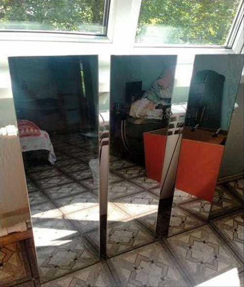 Зеркало 3шт 28х93см 1шт (37х85см)