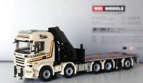 1/50 грузовик Scania 10x4 кран контейнеровоз редки