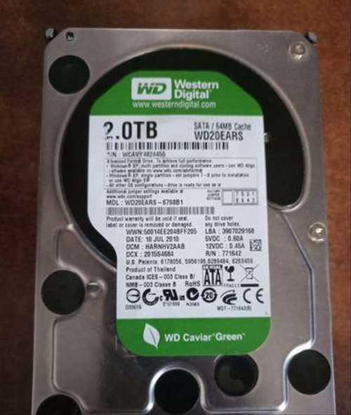 Western Digital WD20ears 2TB 64MB