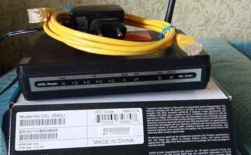 Wi-Fi роутер D-link DSL-2640U (черный)