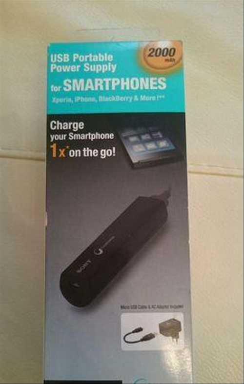 Внешний аккумулятор Sony 2000mAh новый