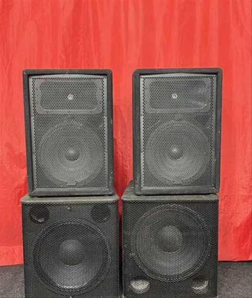 2 сабвуфера Proel + 2 колонки Jbl (Rms 1300 watt)