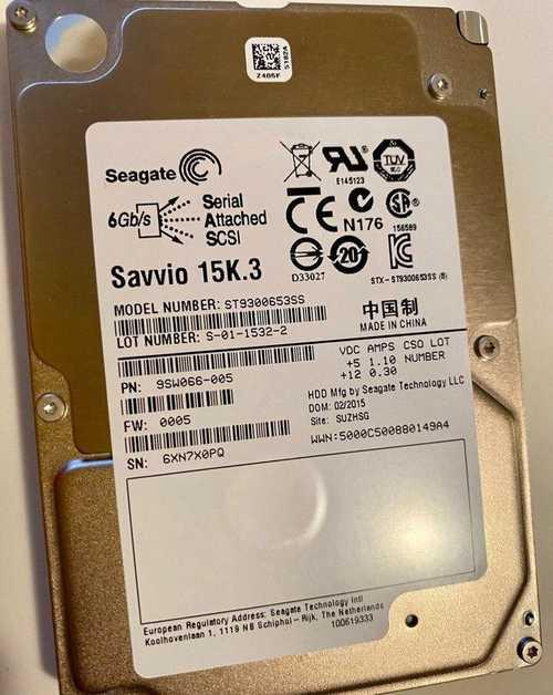 Жесткий диск Seagate ST9300653SS 300Gb