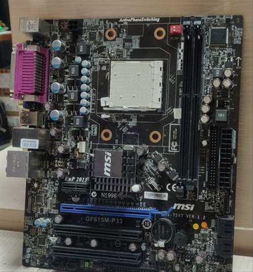 Мат. плата MSI MS-7597 GF615M-P33 AM3 matx DDR3