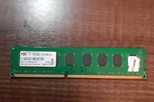 Оперативная память foxline 2GB DDR3