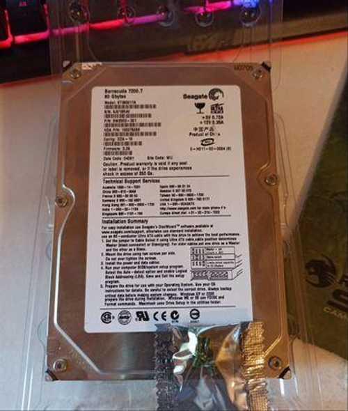 Жёсткий диск Seagate Barracuda 80 гб ST380011A