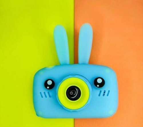 Детский фотоаппарат Зайчик голубой
