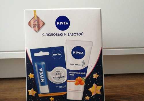 Набор "Nivea" женский крем для и бальзам для губ