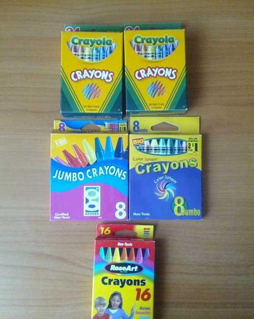 Восковые карандаши Crayons из США (5 пачек)