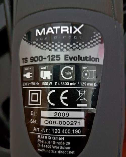  пила Matrix TS900-125 Evolution б/у | Festima.Ru .