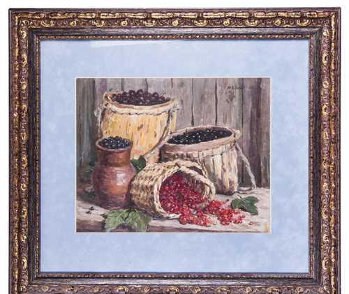 Белков, Ю.С. «Натюрморт с ягодами». - 1954
