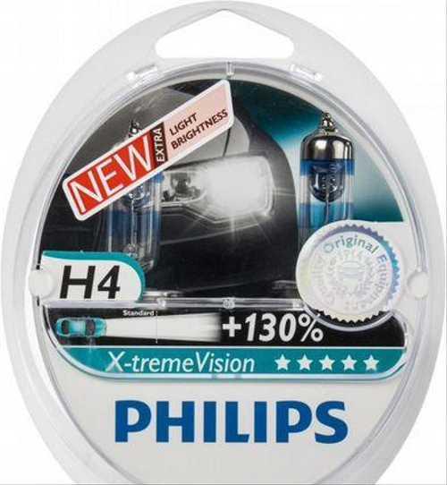 Лампы Philips H4 x-tremevision +130