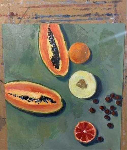 Картина маслом «фрукты» в интерьер