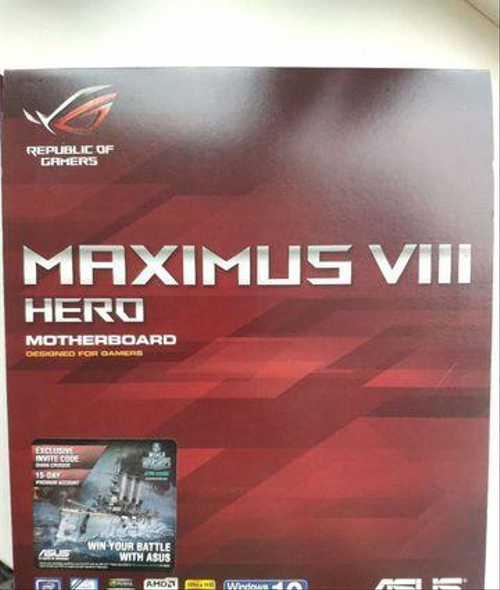 Материнская плата asus Maximus viii Hero