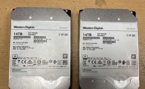 SATA HDD 14Tb WD DC HC530 (не стартутют)