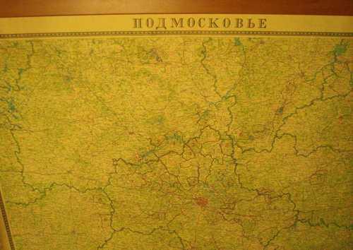 Карта 1956г."Подмосковье" 84*110см