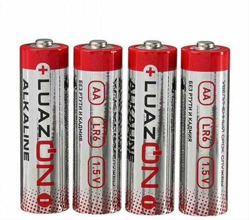 Батарейка алкалиновая LuazON, AA, LR6, бокс, 24 шт