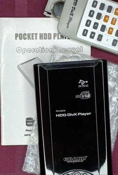 DivX Player (OTG) + 80 Gb 2,5'' HDD