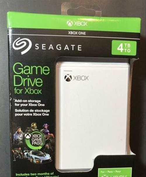 Seagate Game Drive 4тб USB 3.0 для Xbox White