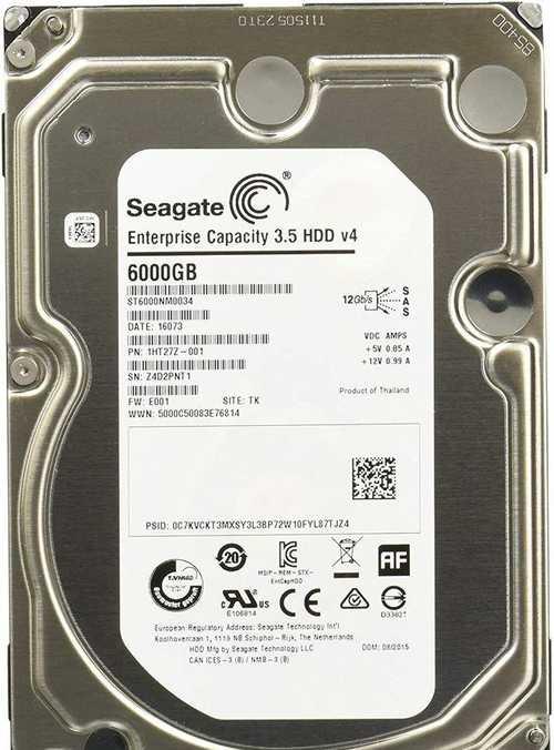 Жесткий диск Seagate 6Tb SAS ST6000NM0034