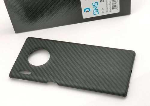 Чехол карбоновый для Huawei Mate 30 Pro чёрный мат