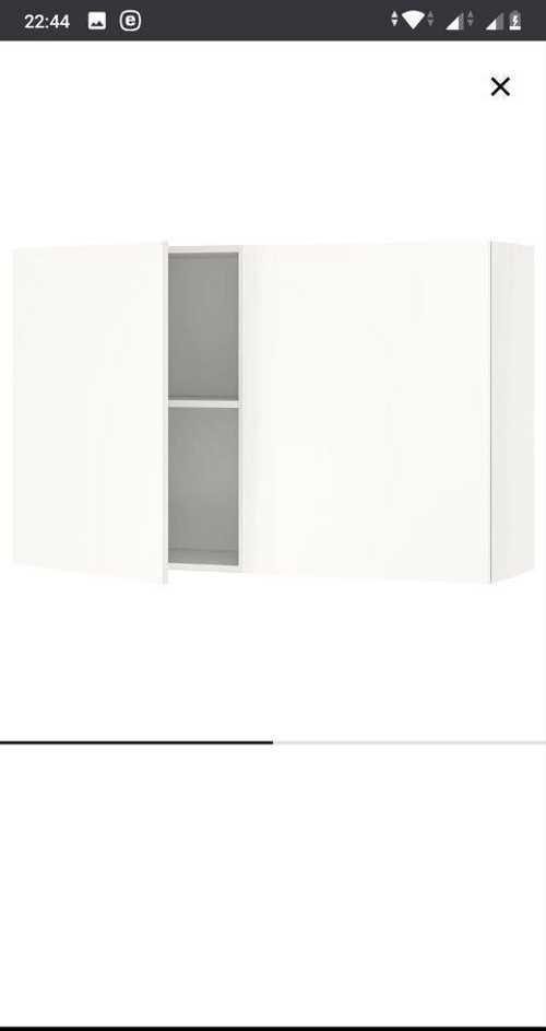 Кноксхульт IKEA Навесной шкаф с дверями, белый120x