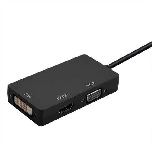 Adapter Thunderbolt 3 in 1 DVI / hdmi /VGA черный