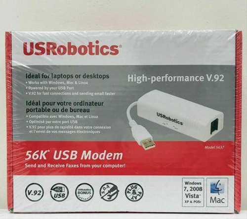 Факс-модем US Robotics V.92 56K USB Windows 10