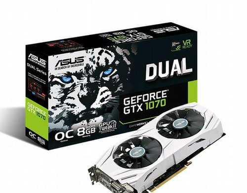 Видеокарта GTX 1070 asus dual O8G