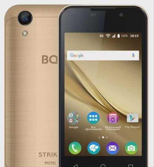 Смартфон BQ Strike Mini 4072 Black/Gold